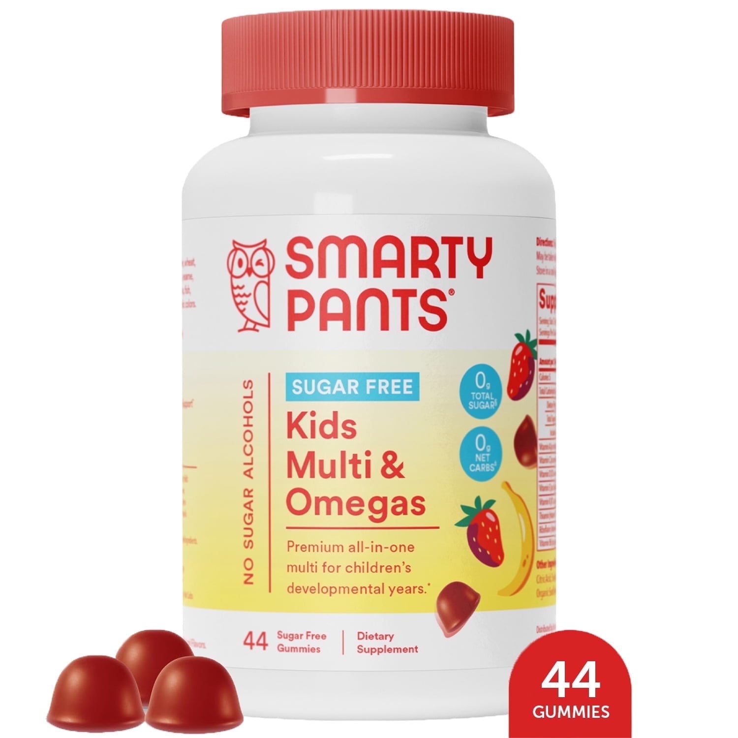 SmartyPants Kids Multivitamin, Omega-3 Gummies, 44 Ct, Strawberry ...