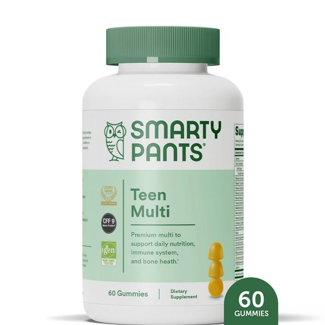 SmartyPants Teen Multi Gummy Vitamins with D3, C & B12 - 60ct - Walmart.com