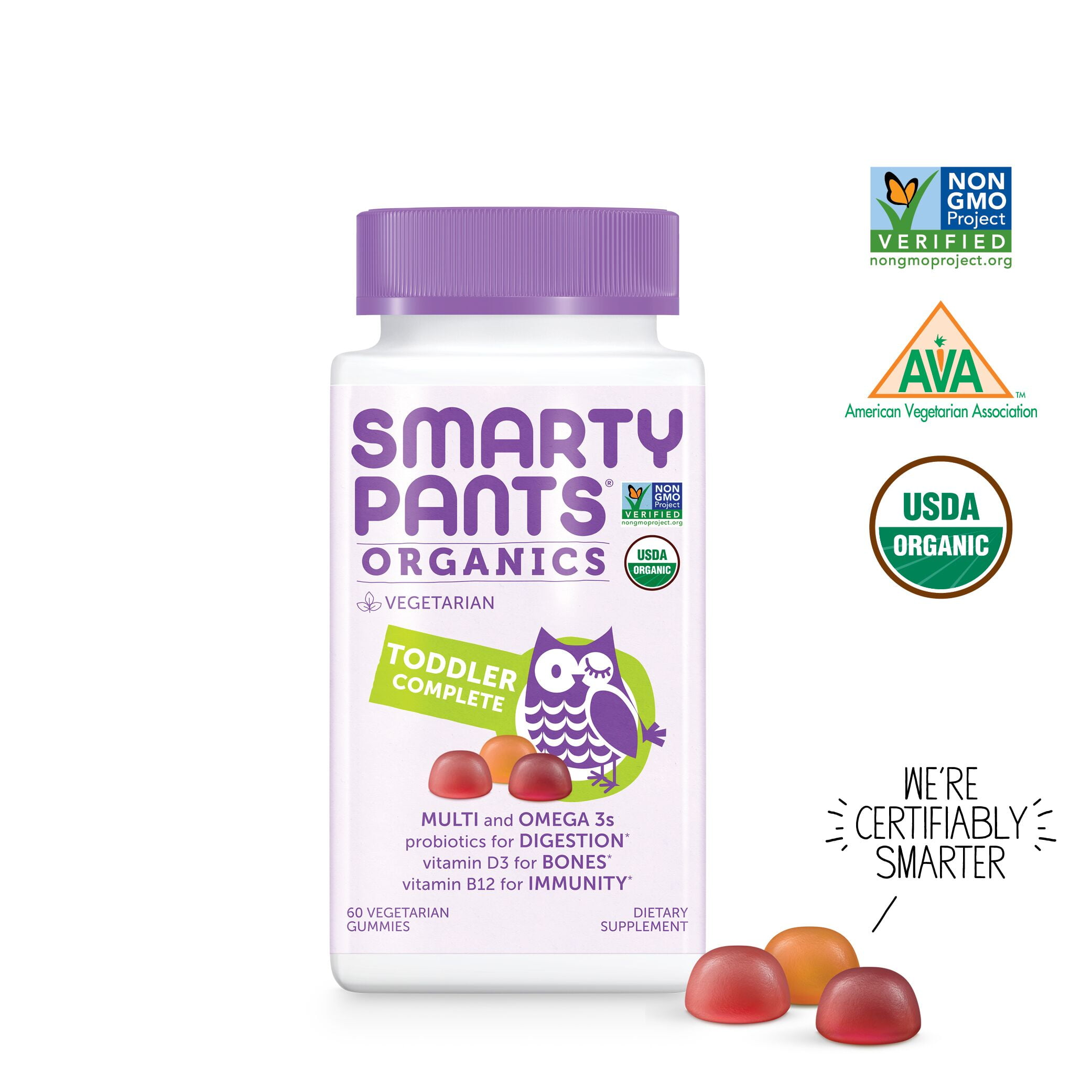 SmartyPants Vitamins Organic Toddler Complete, 60 ct. - Walmart.com