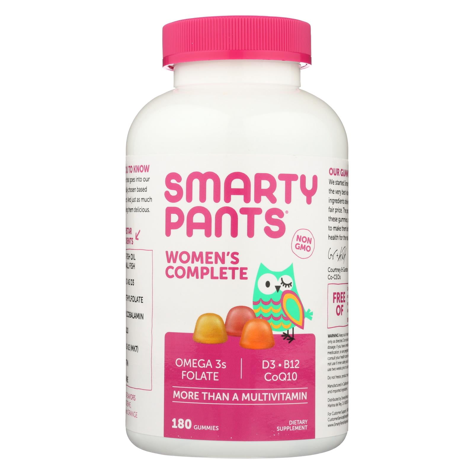 SmartyPants Women's Multi & Omega 3 Fish Oil Gummy Vitamins with D3, C ...