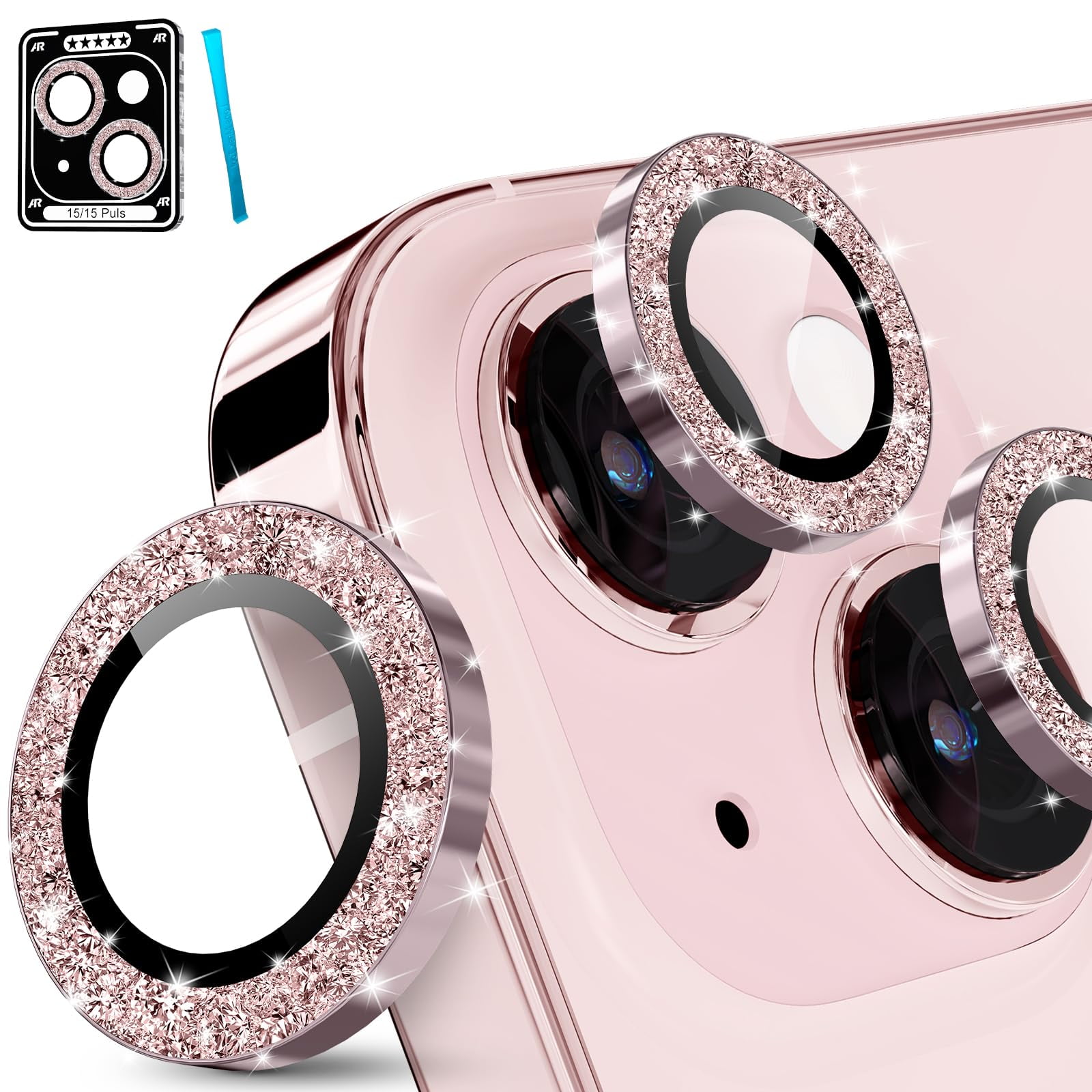 Smasener for iPhone 15 / iPhone 15 Plus Camera Lens Protector with ...