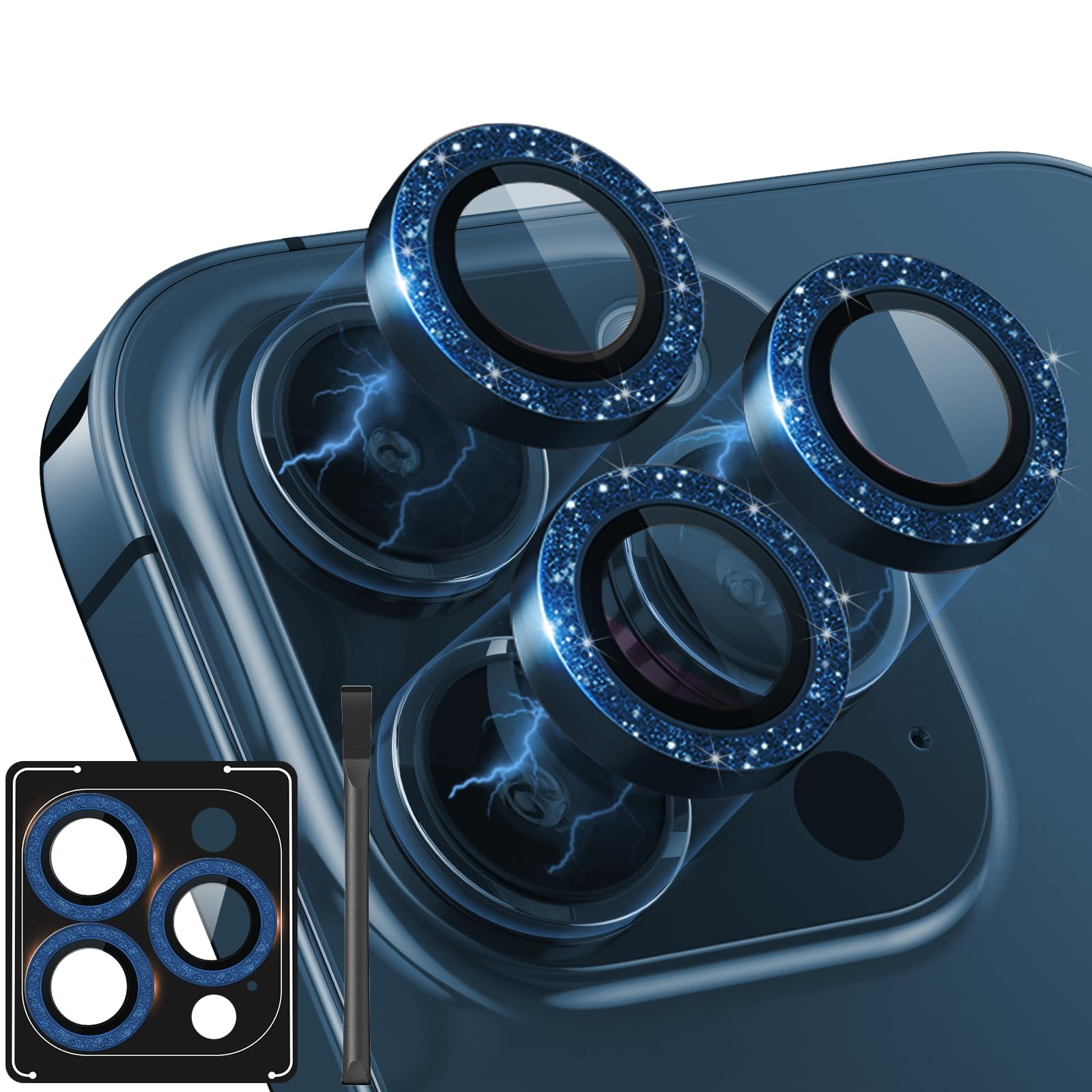 Smasener for iPhone 15 Pro/iPhone 15 Pro Max Camera Lens Protector 9H ...