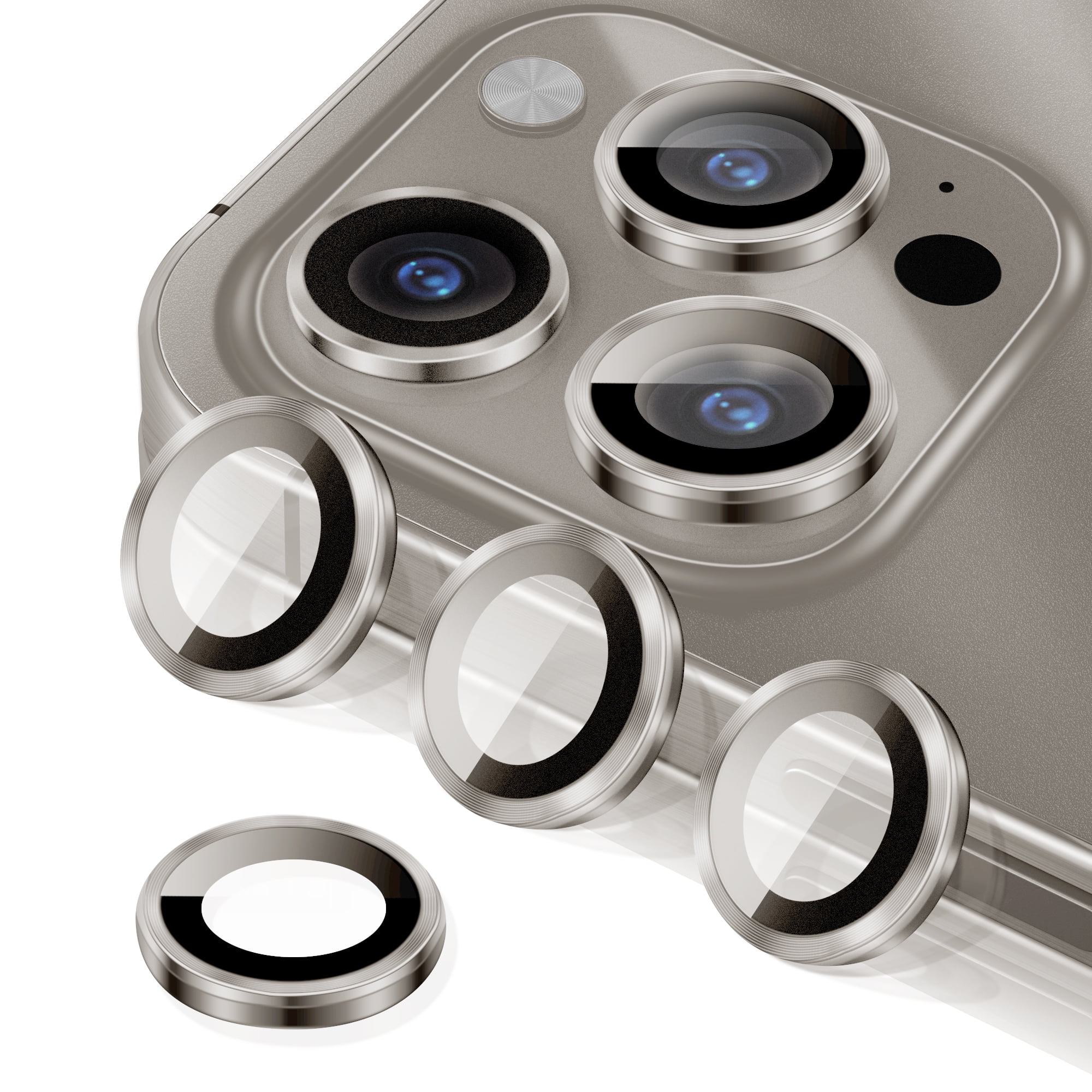 Smasener iPhone 15 Pro Max Camera Lens Protector, 9H Tempered Glass ...