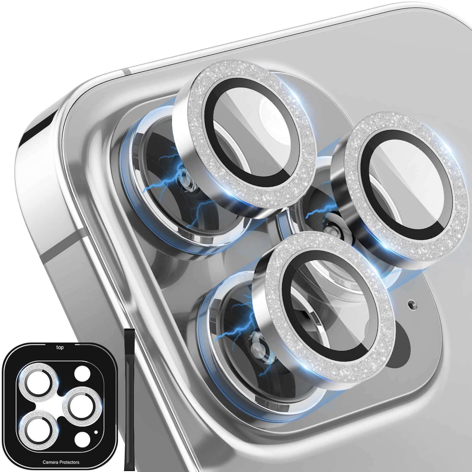 Smasener for iPhone 15 Pro/iPhone 15 Pro Max Camera Lens Protector 9H ...