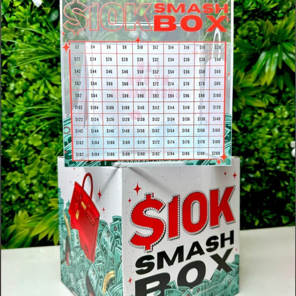 Smash Box 10k, 10k Smash Box for Money, Cash Money Saving Box, Acrylic ...