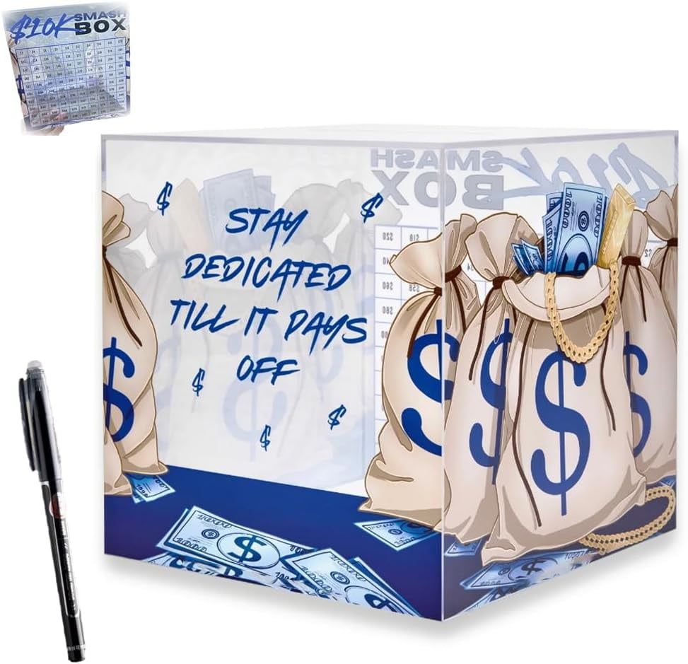 Smash Box 10k, 10k Smash Box for Money, Cash Money Saving Box, Acrylic ...