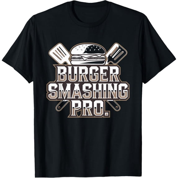 Smash Burger Lover Grilled Cheeseburger Flat Top Cooking T-Shirt ...