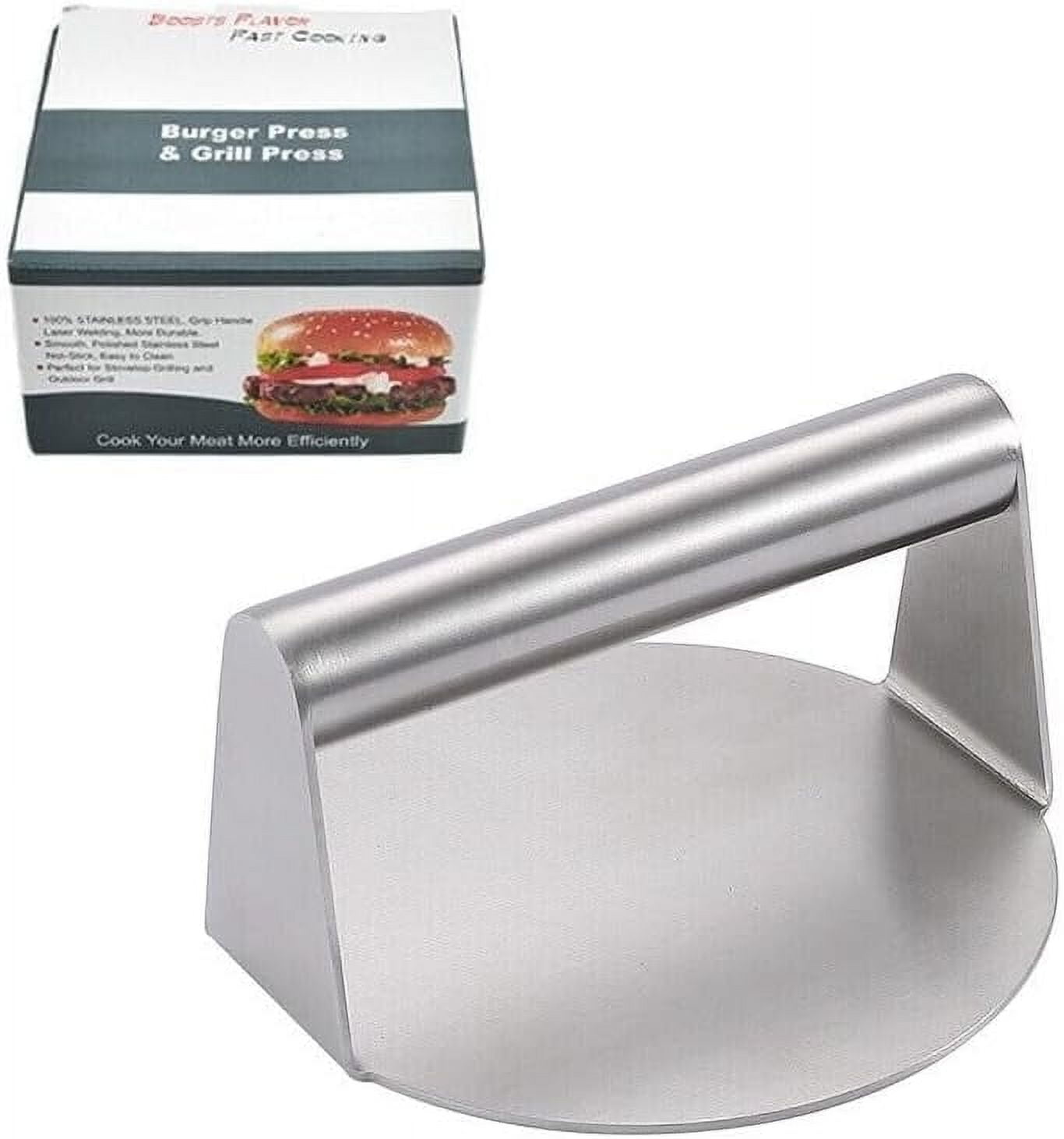 Smash Burger Press 6 Inch Round Stainless Steel Burger Smasher with ...