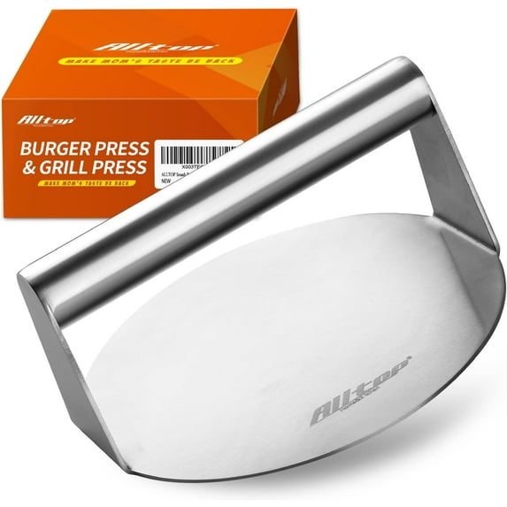 Smash Burger Press -Grill Essential,Stainless Steel Non-Stick Smasher ...