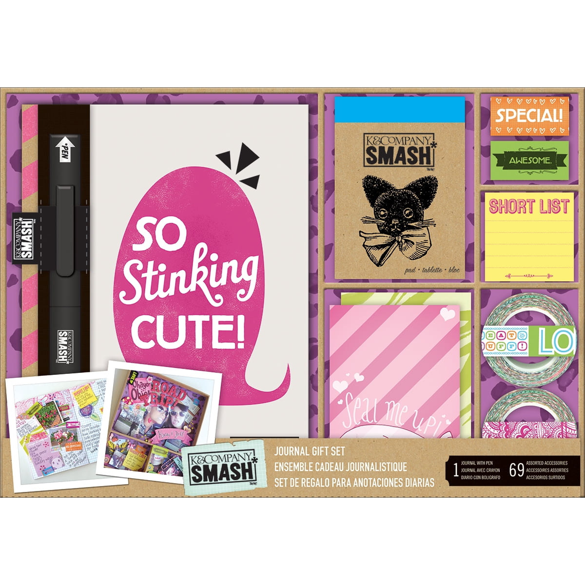 Smash Folio Journal 69-Piece Gift Set, Cutesy - Walmart.com