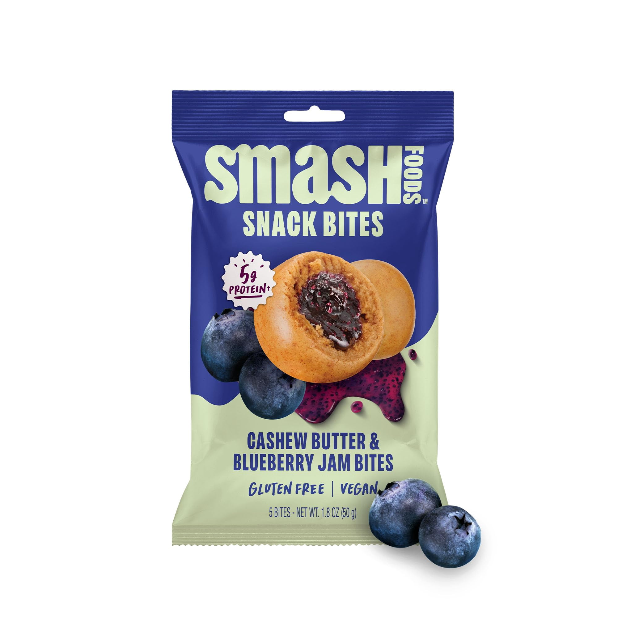 Smash Foods Blueberry Energy CCF19 Bites | 5 Gluten-Free Snack Balls ...