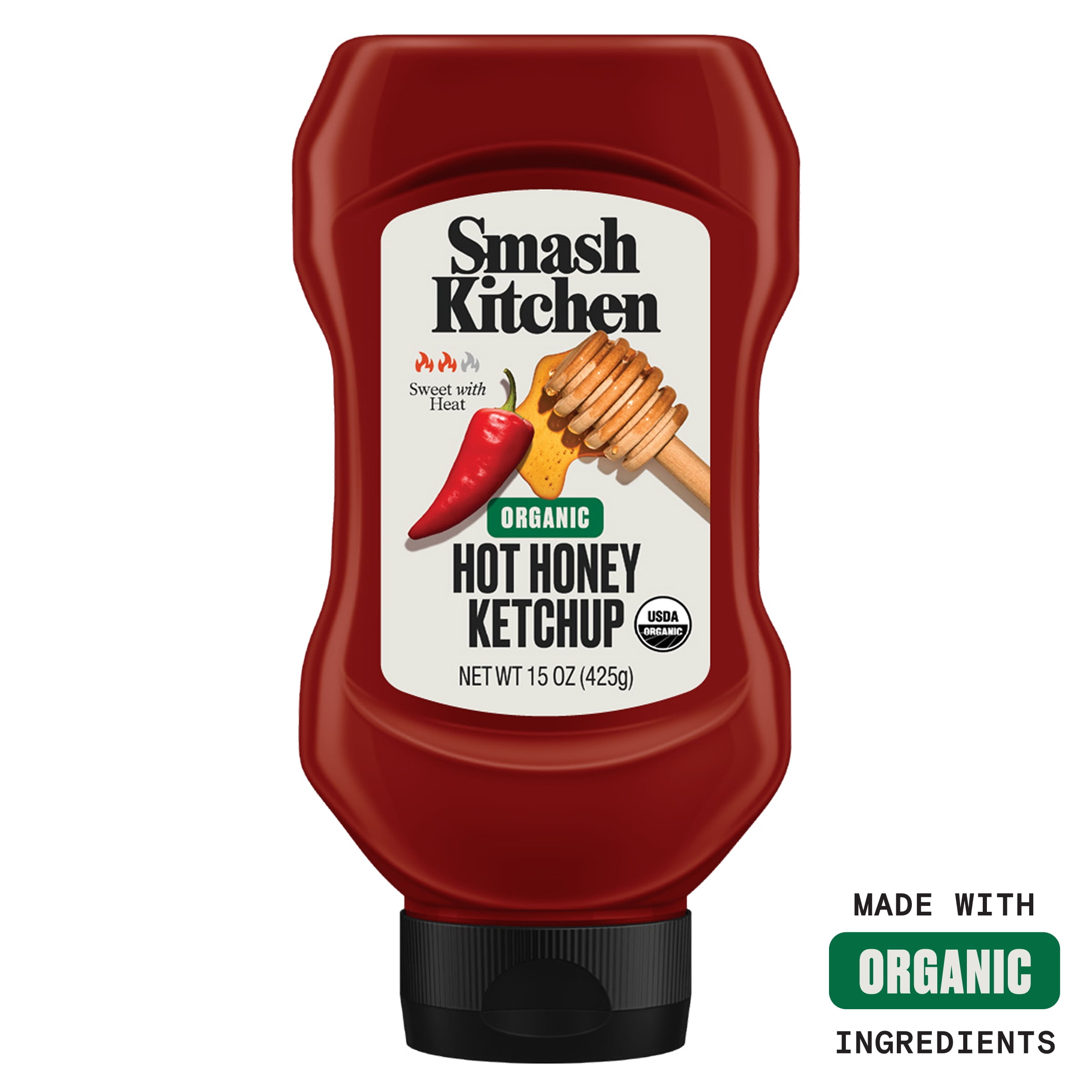 Smash Kitchen Organic Hot Honey Ketchup, 15 oz Bottle - Walmart.com