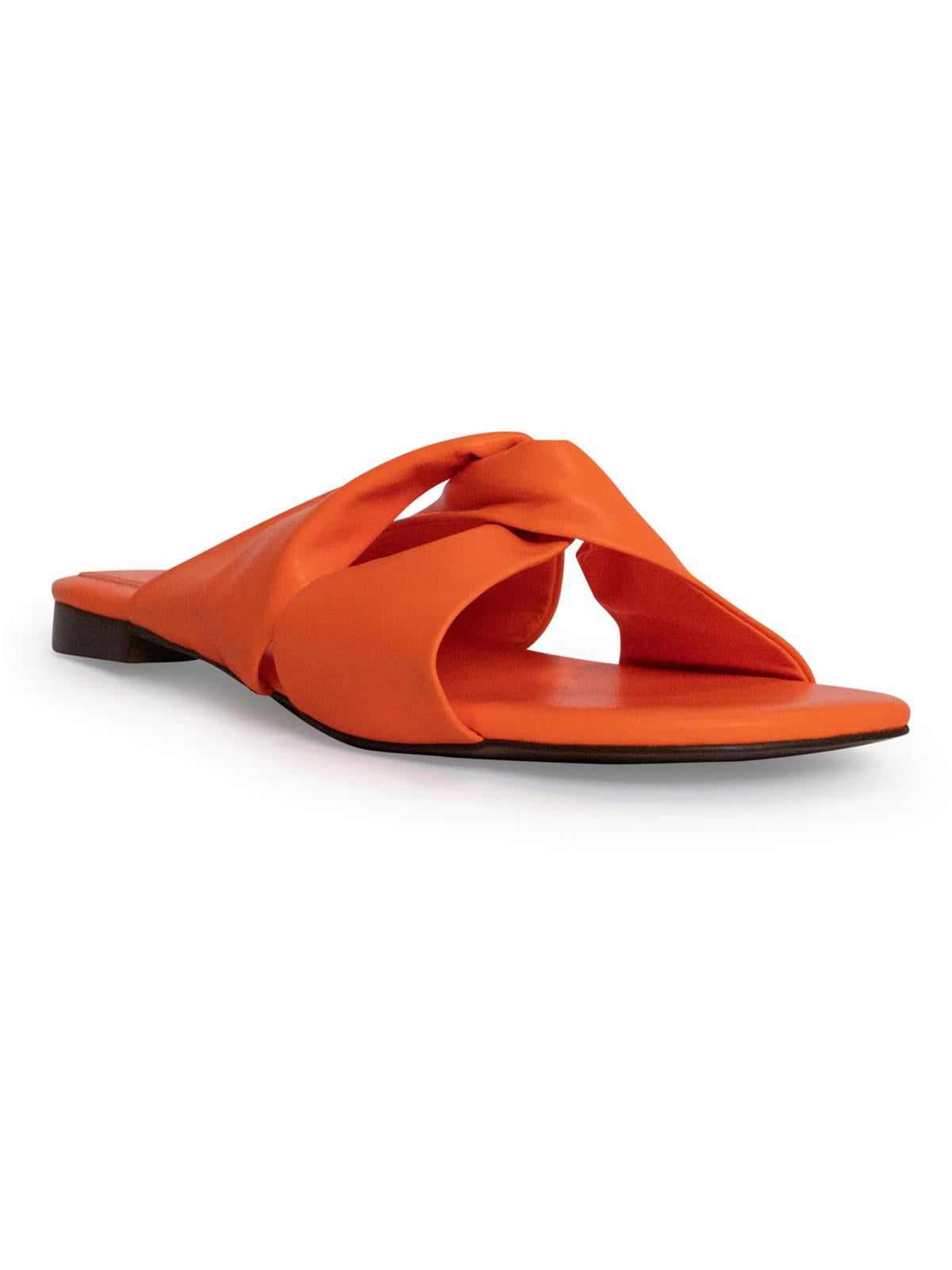 Smash Womens Nina Knot-Front Slip On Slide Sandals - Walmart.com