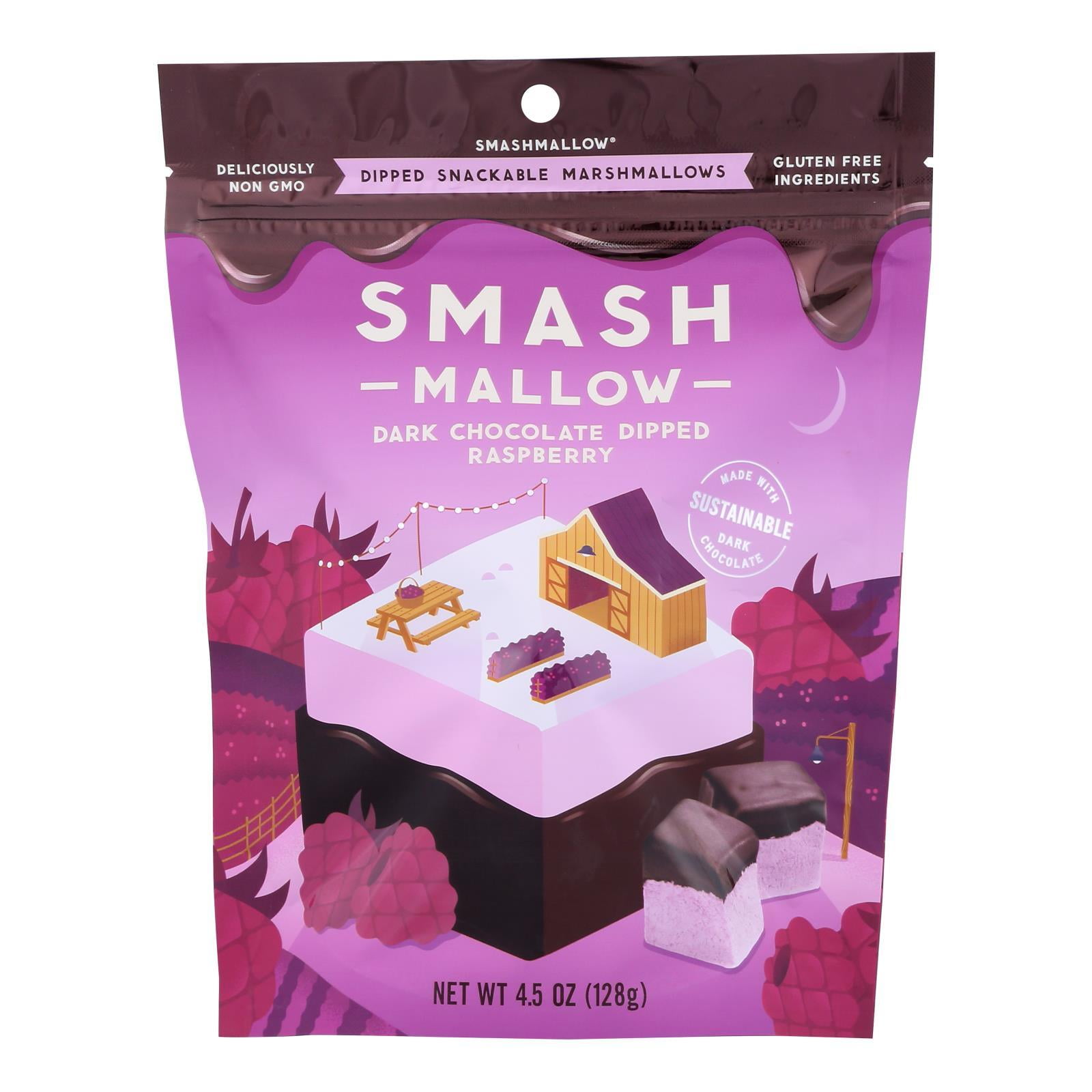 Smashmallow - Marshmallow Snack Dark Chocolate Raspberry - Case Of 10-4 ...