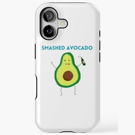 Smashed Avocado Funny Fruit Cartoon Meme iPhone Tough Case for 17/15/14 ...