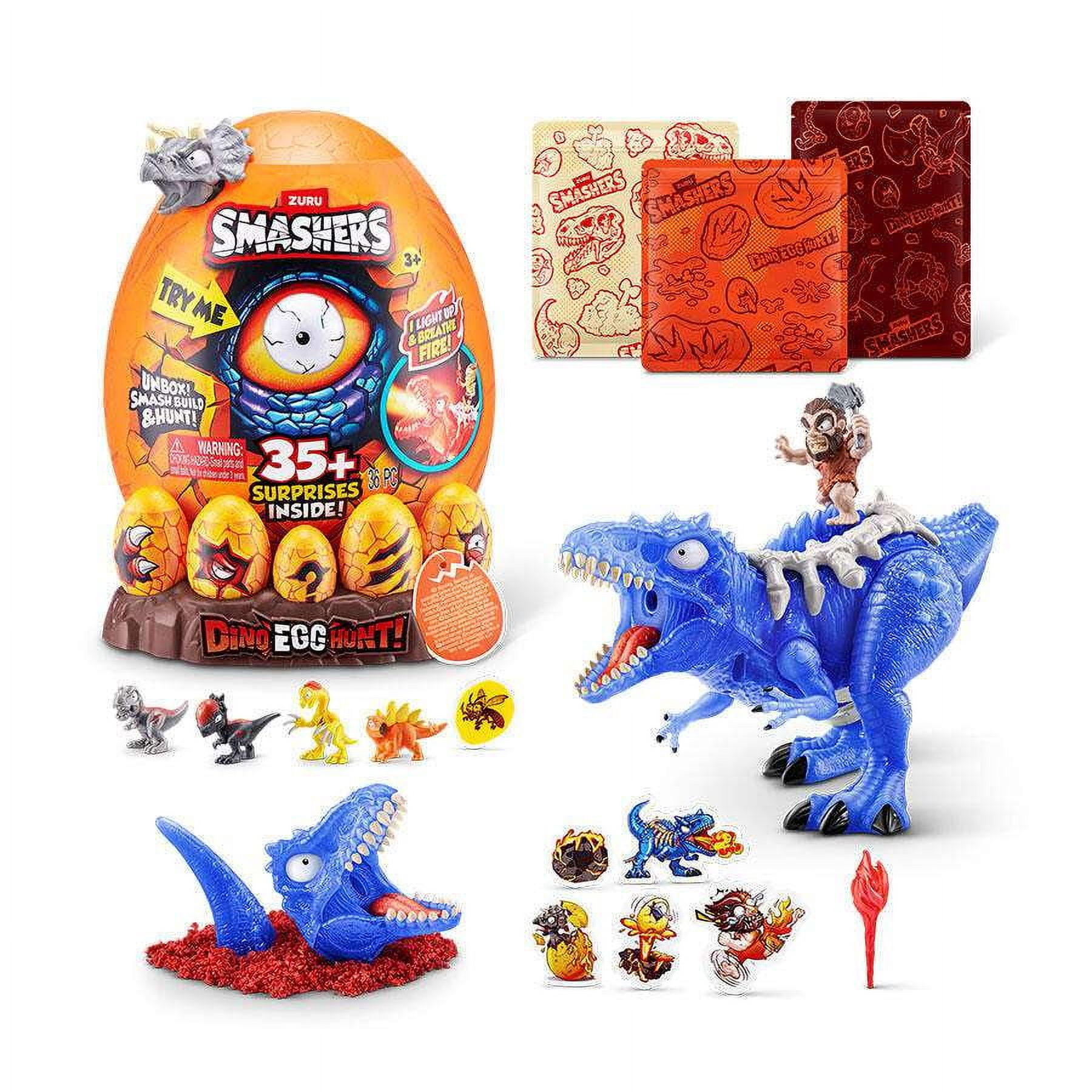 Smashers Dino Egg Hunt! Triceratops EPIC Mystery Egg (Grey, Over 35 ...