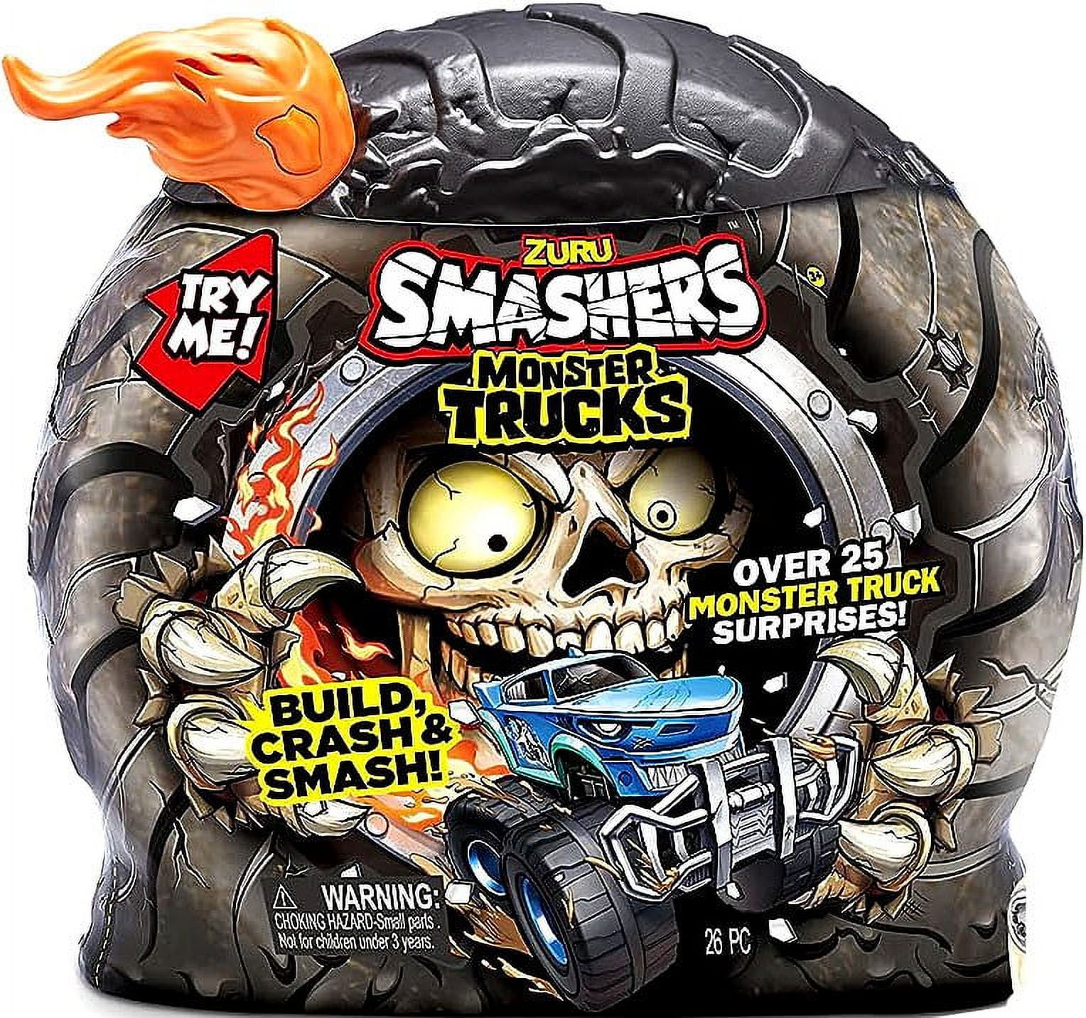 Smashers Monster Wheels Orange Flame with Over 25 Surprise Trucks ...