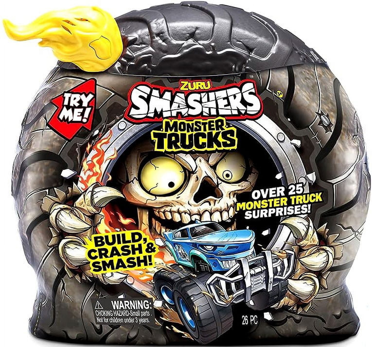 Smashers Monster Wheels Mystery Pack: Build, Race, Crash with Yellow ...