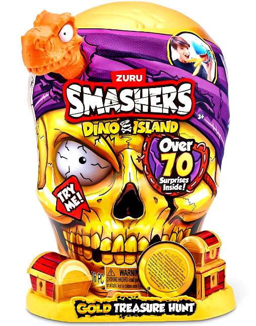 Smashers Series 5 Dino Island Giant Skull GOLD Treasure Hunt Mystery ...