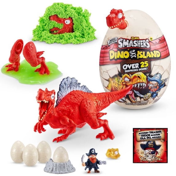 Smashers Series 5 Dino Island MEGA Mystery Egg (RED, Over 25 Surprises ...