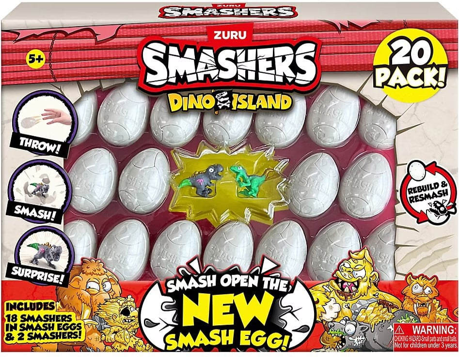 Smashers Series 5 Dino Island Mystery Mini Figure 20-Pack (Smash Open ...