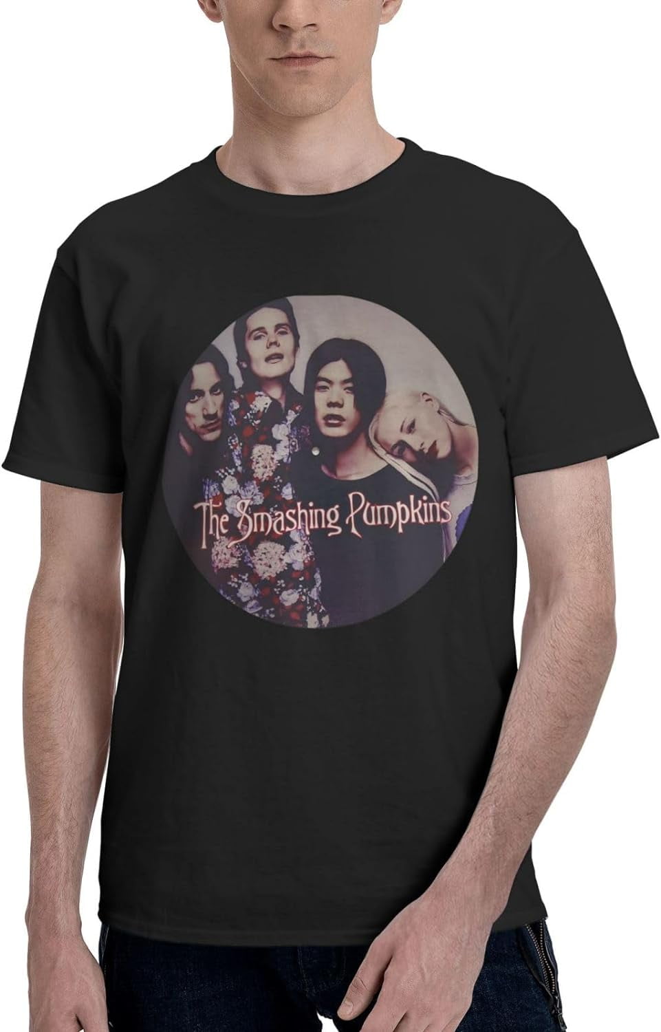 Smashing Pumpkins Men Shirts Short Sleeve T Shirt Cotton Classics Tees ...