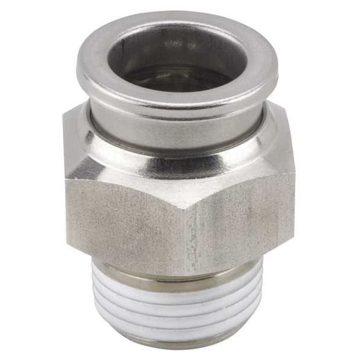 Smc 3/8" x 5/16" Tube x R(PT) SS Male Adapter KQG2H08-03S - Walmart ...