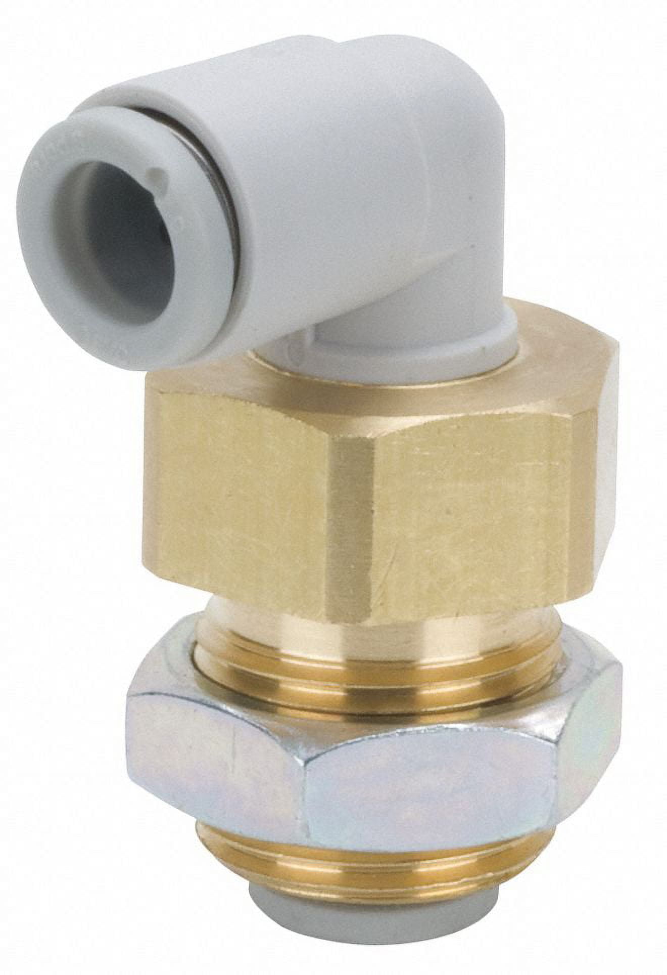 Smc Bulkhead Union Elbow,90 Deg,6mm,Tube KQ2LE06-00A - Walmart.com