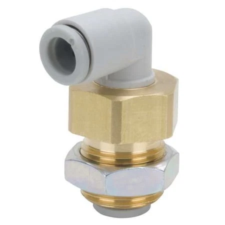 Smc Kq2le06-00A Bulkhead Union Elbow, Push-To-Connect X Push-To-Connect, 6Mm - Walmart.com