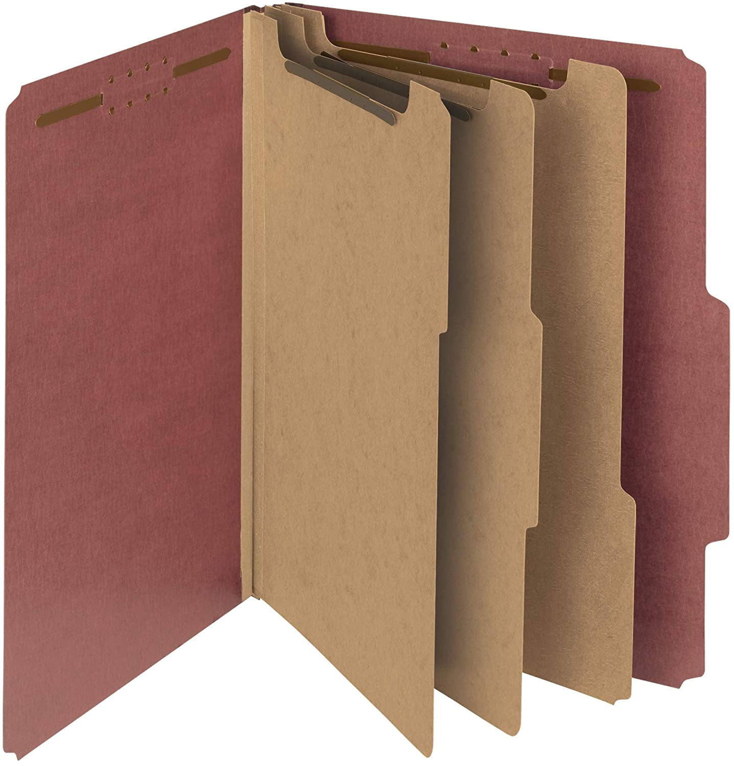 Smead 100% Recycled Pressboard Classification File Folder, 3 Dividers ...