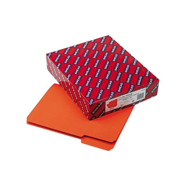 Smead 10259 Interior File Folders, 1/3 Cut Top Tab, Letter, Orange, 100 ...
