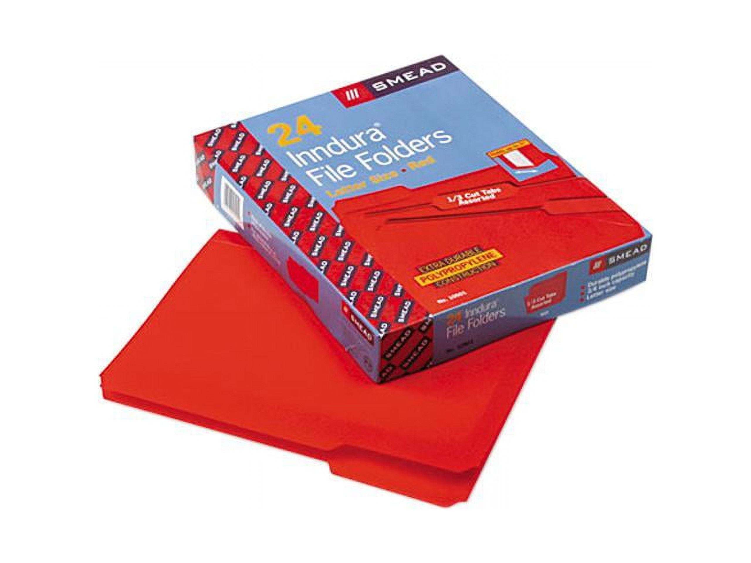 Smead Waterproof Polypropylene File Folders, 1/3 Cut Top Tab, Letter ... Smead Waterproof Polypropylene File Folders, 1/3 Cut Top Tab, Letter ...