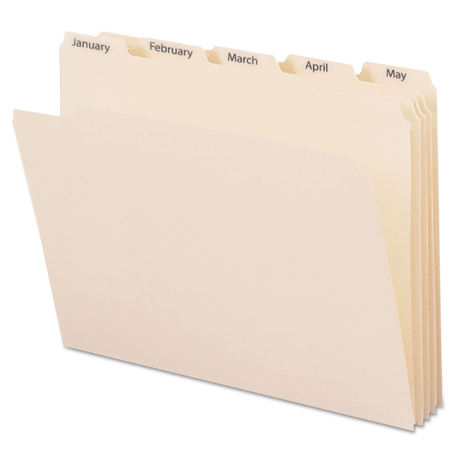Smead Indexed File Folders 1/5 Cut Indexed Jan-Dec Top Tab Letter ...