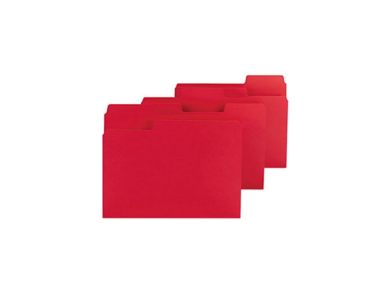 Smead 11983 SuperTab Colored File Folders, 1/3 Cut, Letter, Red, 100 ... Smead 11983 SuperTab Colored File Folders, 1/3 Cut, Letter, Red, 100 ...