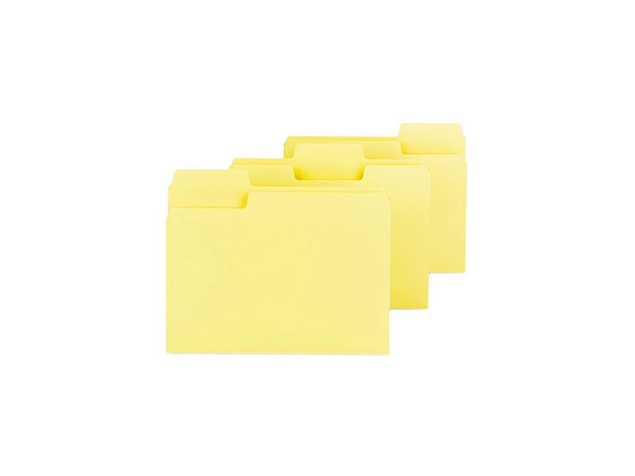 Smead 11984 SuperTab Colored File Folders, 1/3 Cut, Letter, Yellow, 100 ... Smead 11984 SuperTab Colored File Folders, 1/3 Cut, Letter, Yellow, 100 ...