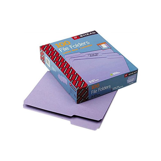 Free Shipping! Smead 12443 File Folders, 1/3 Cut Top Tab, Letter ...