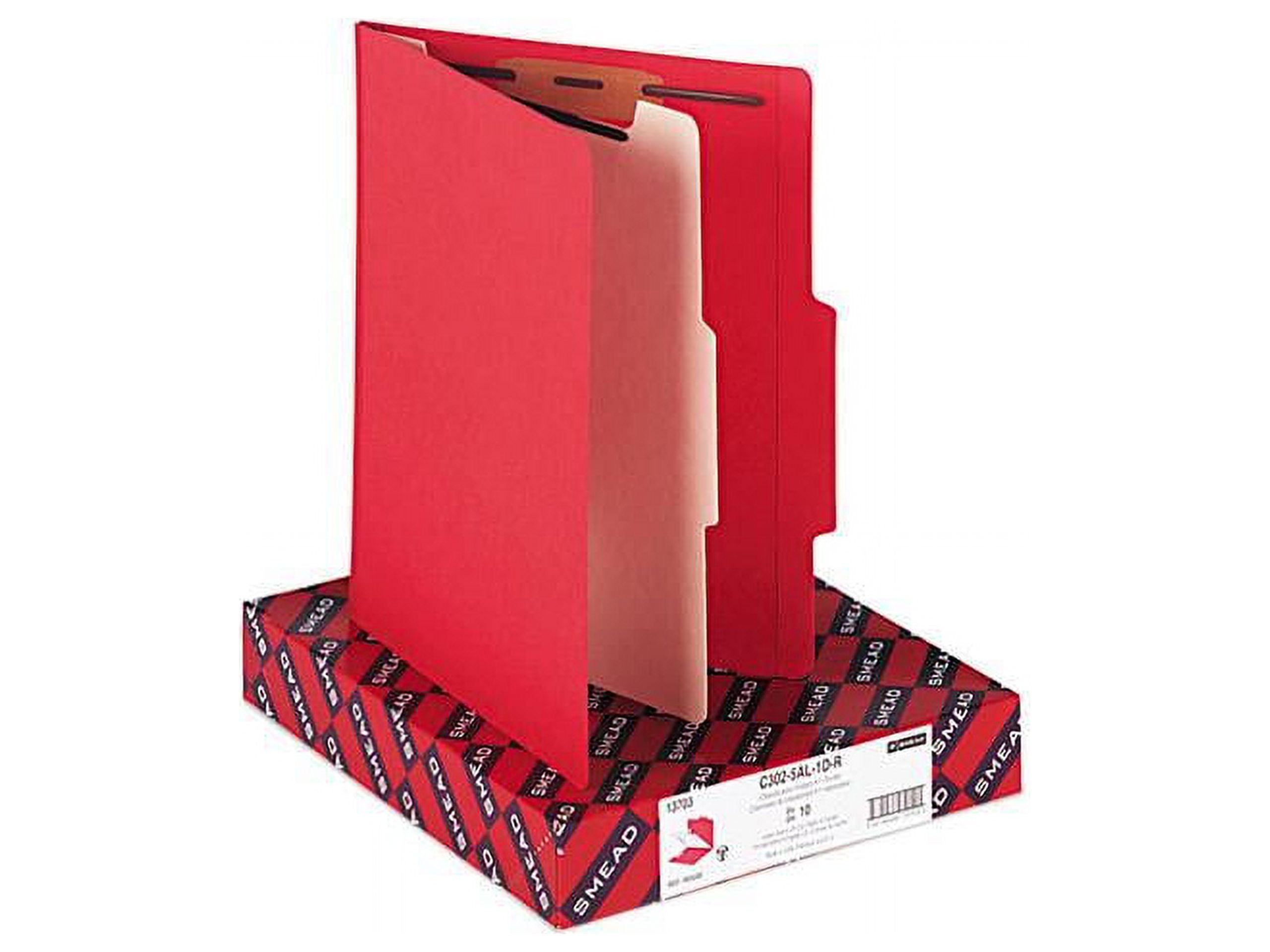 Smead 13703 Top Tab Classification Folder, One Divider, Four-Section ...