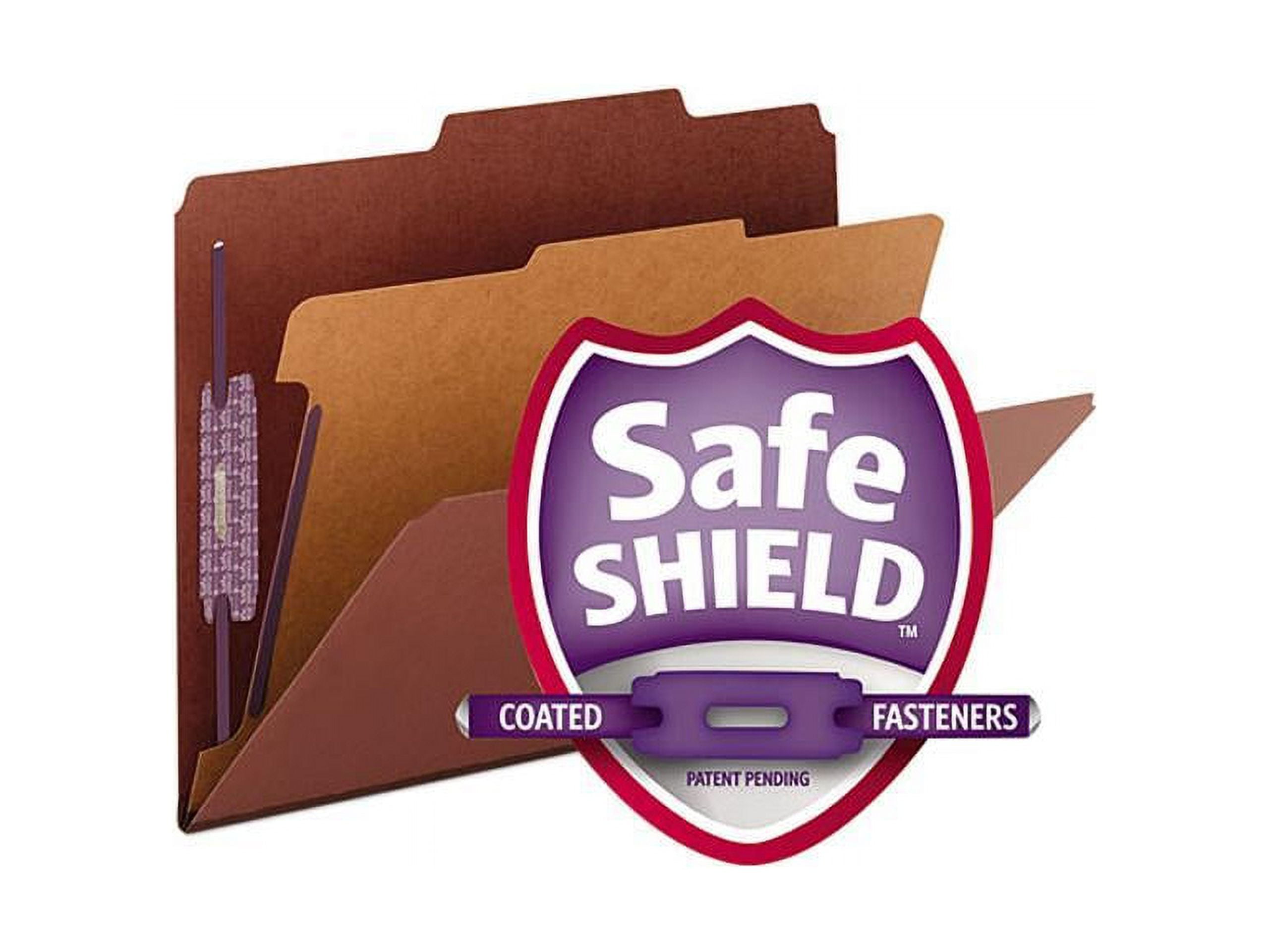 Smead Red Colored Pressboard Classification Folders, Self Tab, Letter ...