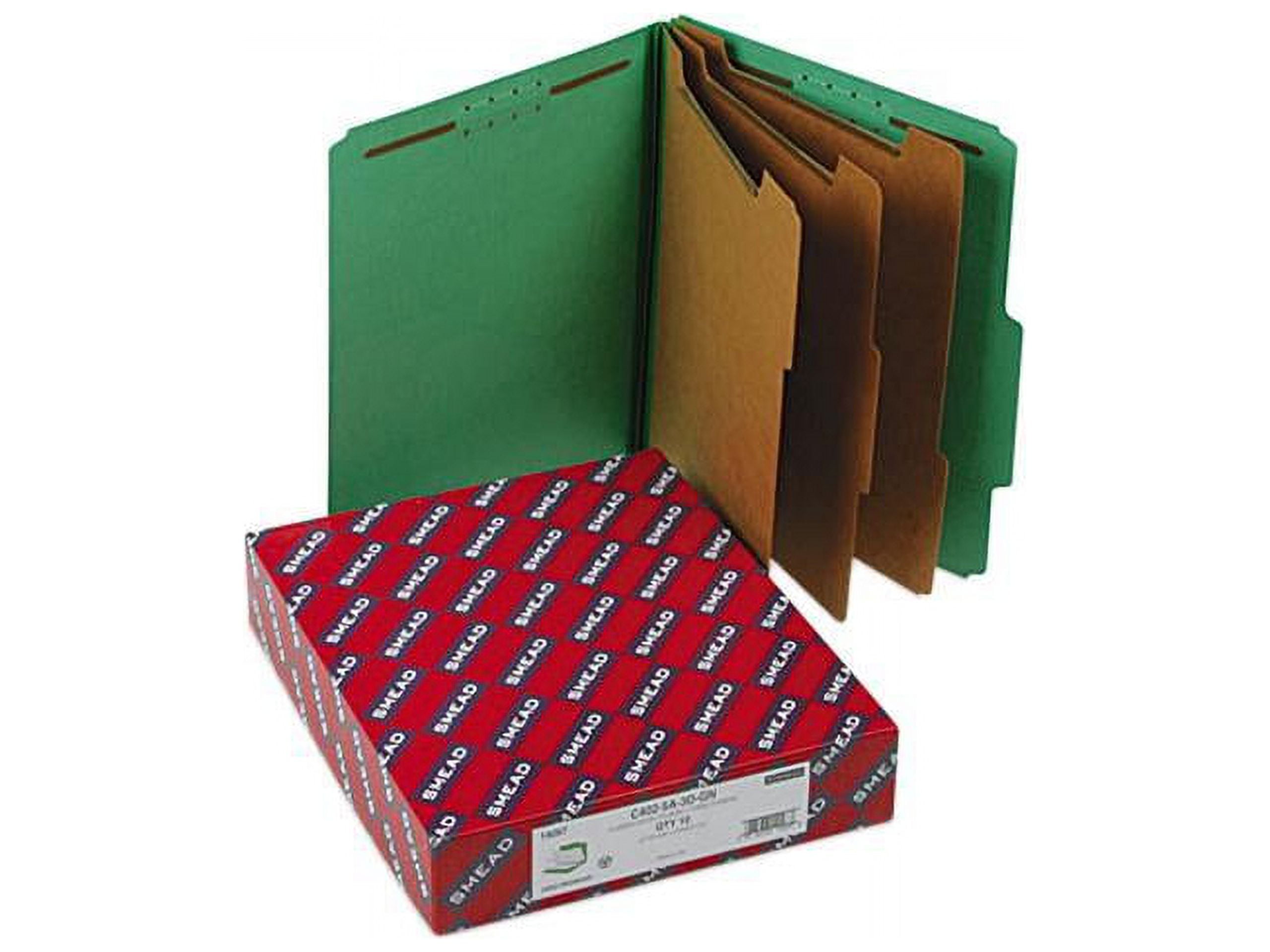 Smead Pressboard Folder,3 Dividers,Green,PK10 14097 - Walmart.com