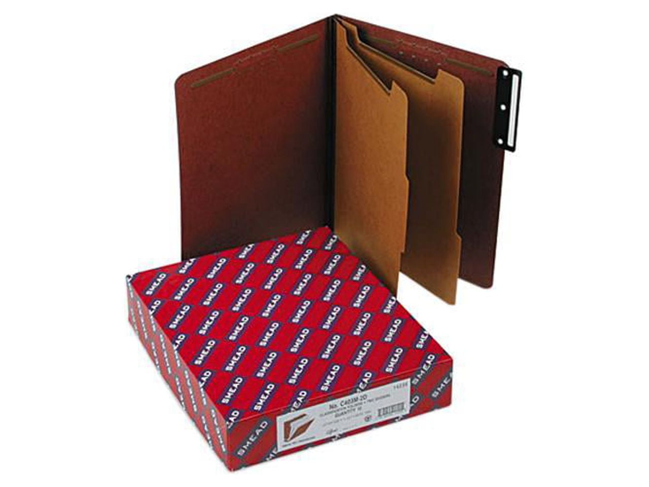 Smead 14230 Pressboard Classification Folders, Metal Tab, Letter, Six ...