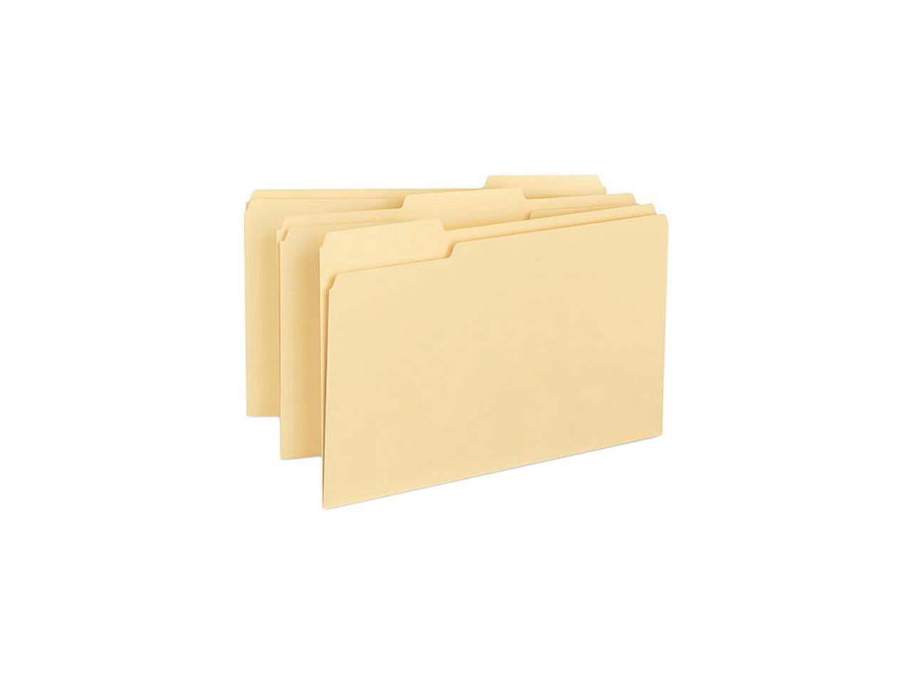 Smead 15339 100% Recycled File Folders, 1/3 Cut, One-Ply Top Tab, Legal ...