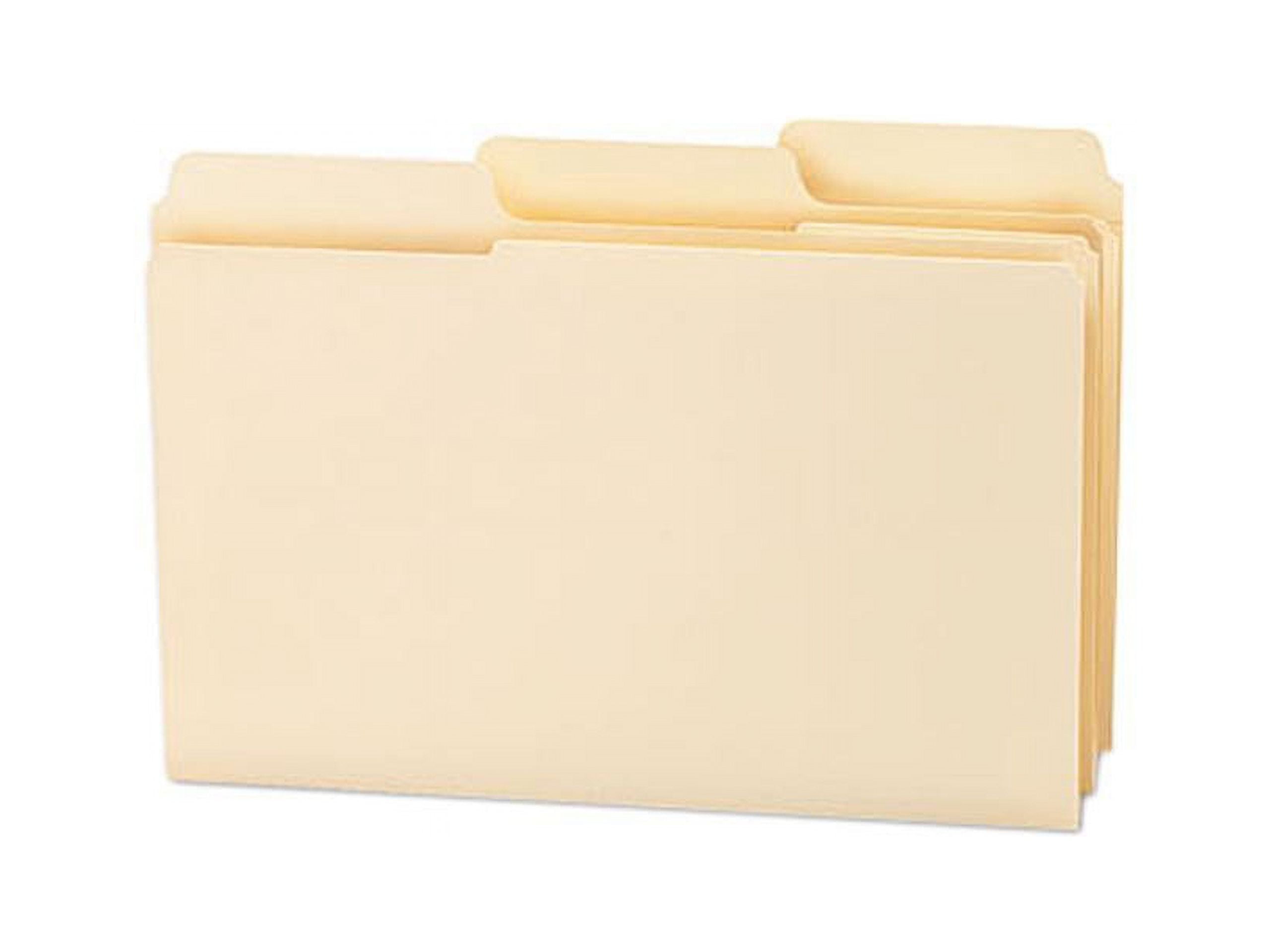 Smead SuperTab Guide Height Reinforced Folders, Top Tab, Legal, Manila ...