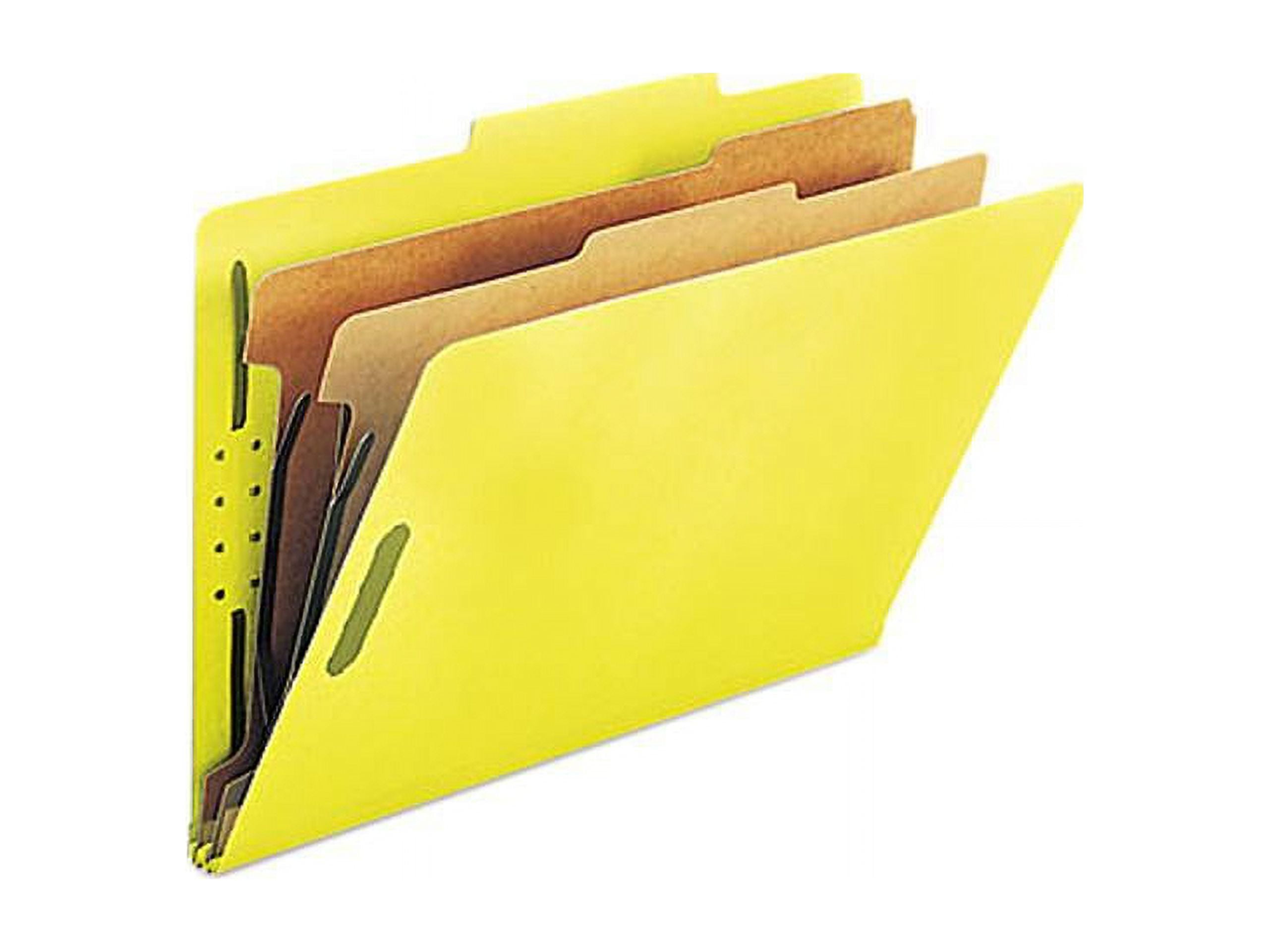 Smead Pressboard Classification Folders, Legal Size, 6-Section, Yellow ...