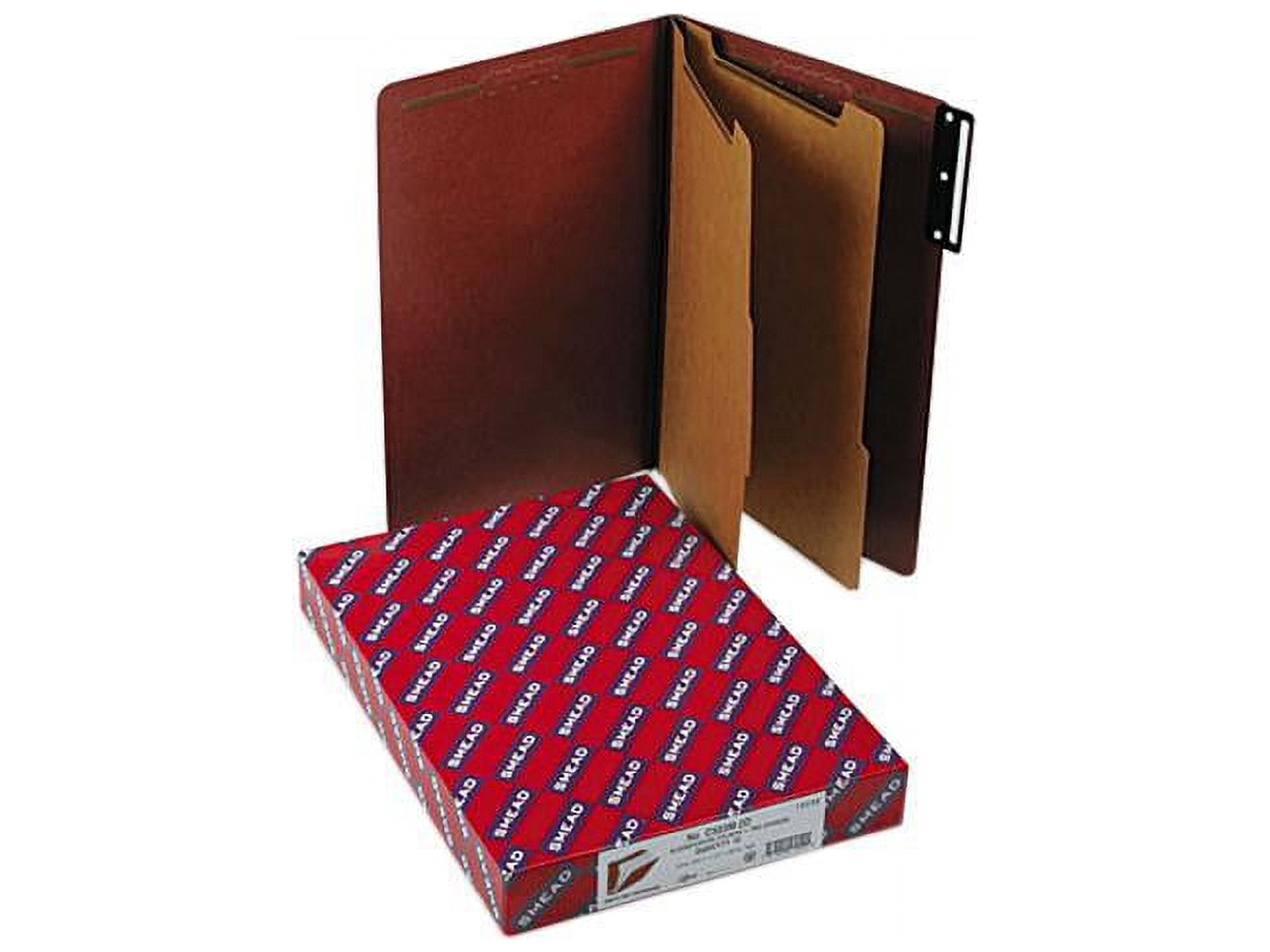 Smead 19230 Pressboard Classification Folders, Metal Tab, Legal, Six ...