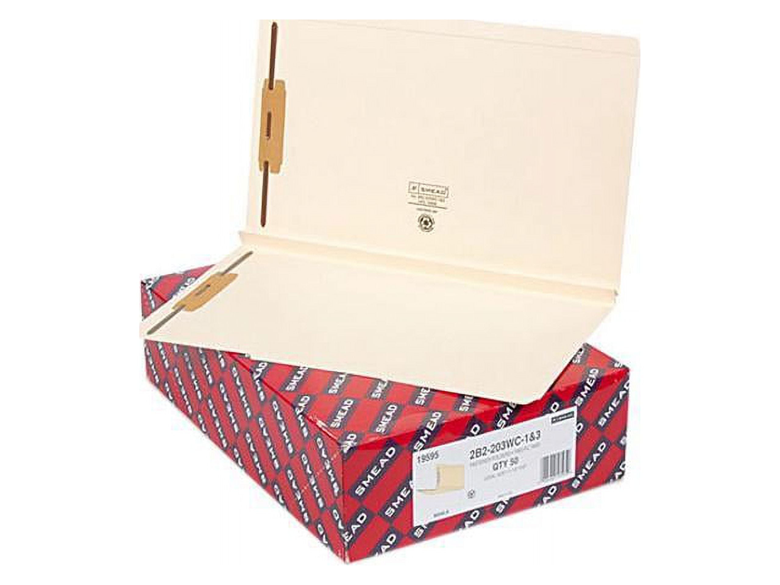 Smead Manila Bulk Box, 1 1/2 Inch Expansion Folders, Two Fasteners, 1/3 ...