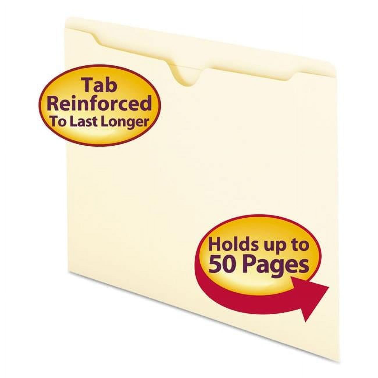 Smead 2 Ply File Jacket with Straight Tab - Size Letter - Walmart.com