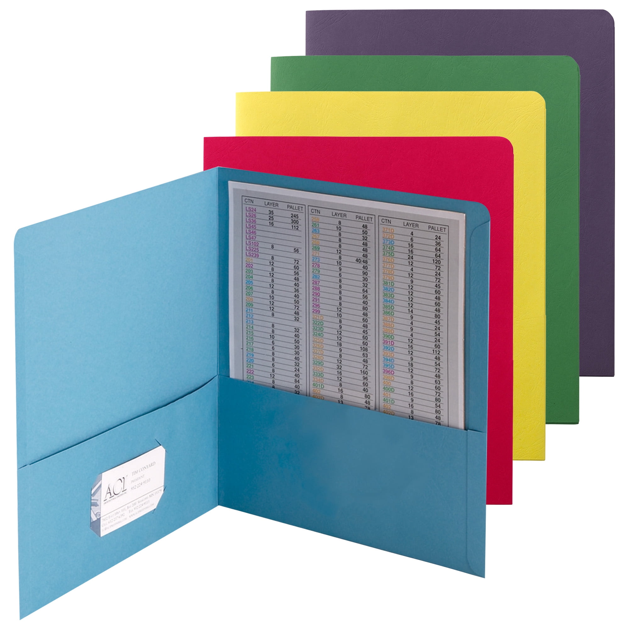 Smead 2-Pocket Folders Asst Colors 50/CT Letter (87863) - Walmart.com