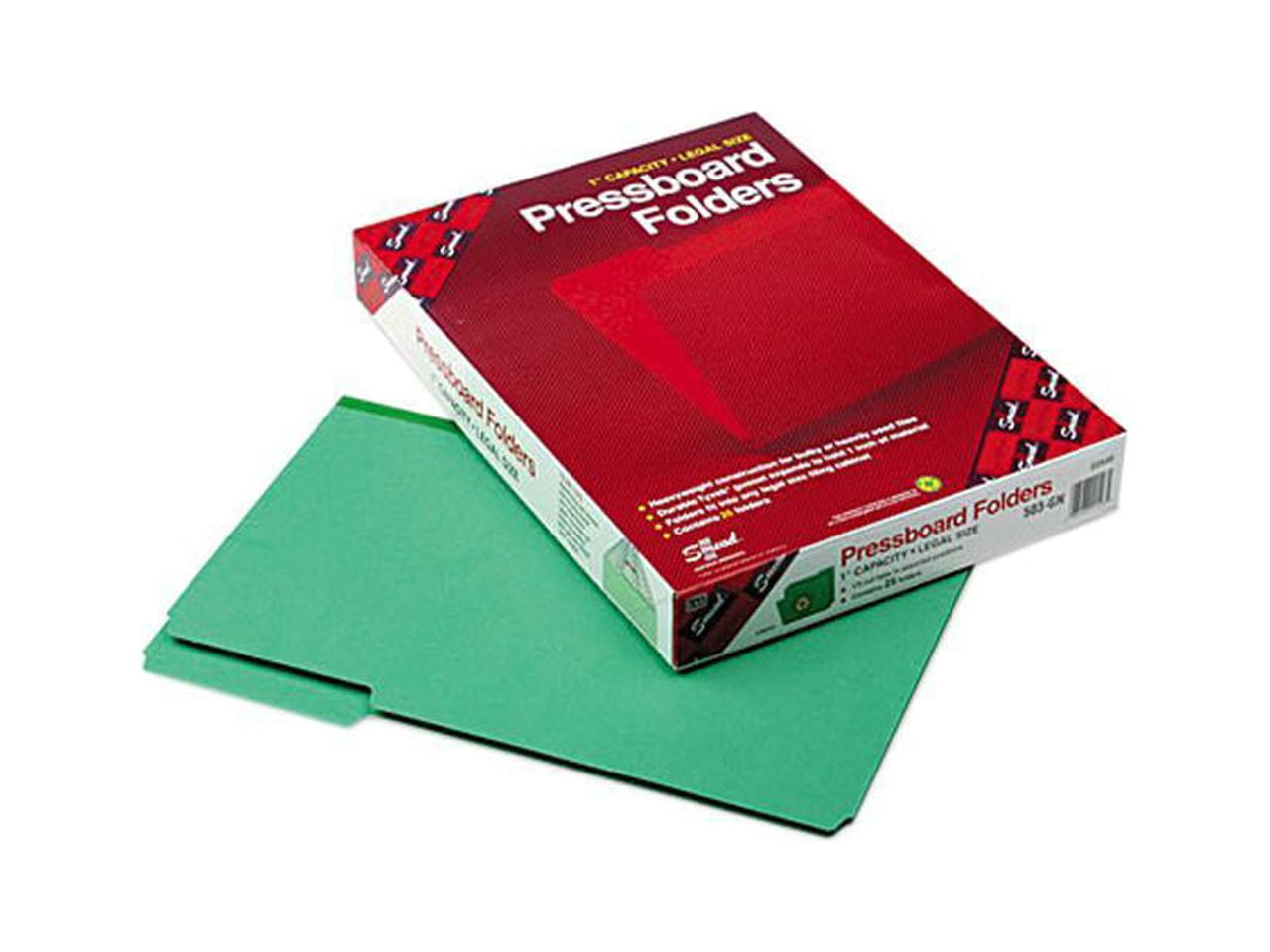 Smead 22546 Recycled Folder, One Inch Expansion, 1/3 Cut Top Tab, Legal ...