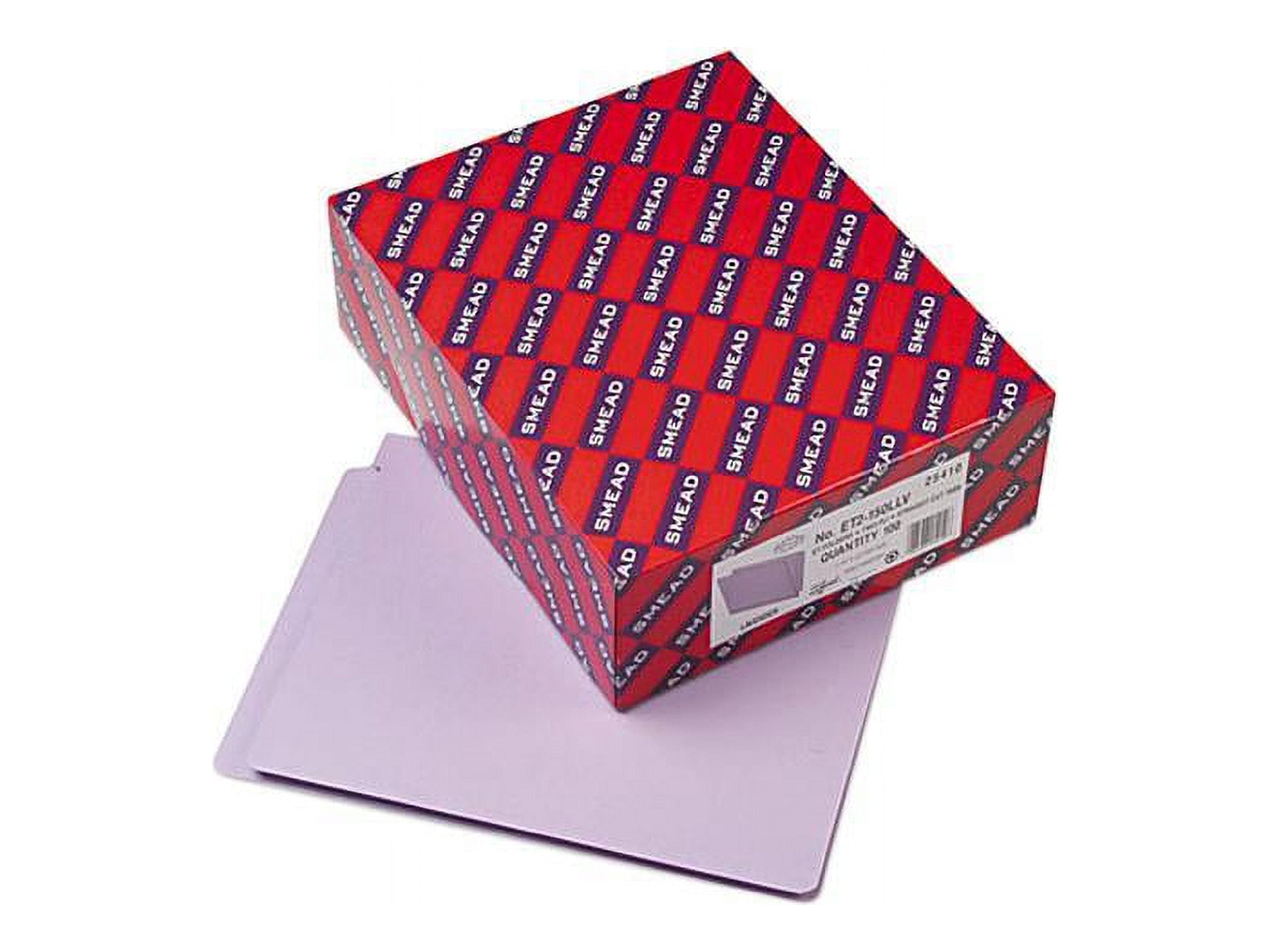 Smead Lavender File Folders, Straight Cut, Letter Size, 100/Box ...