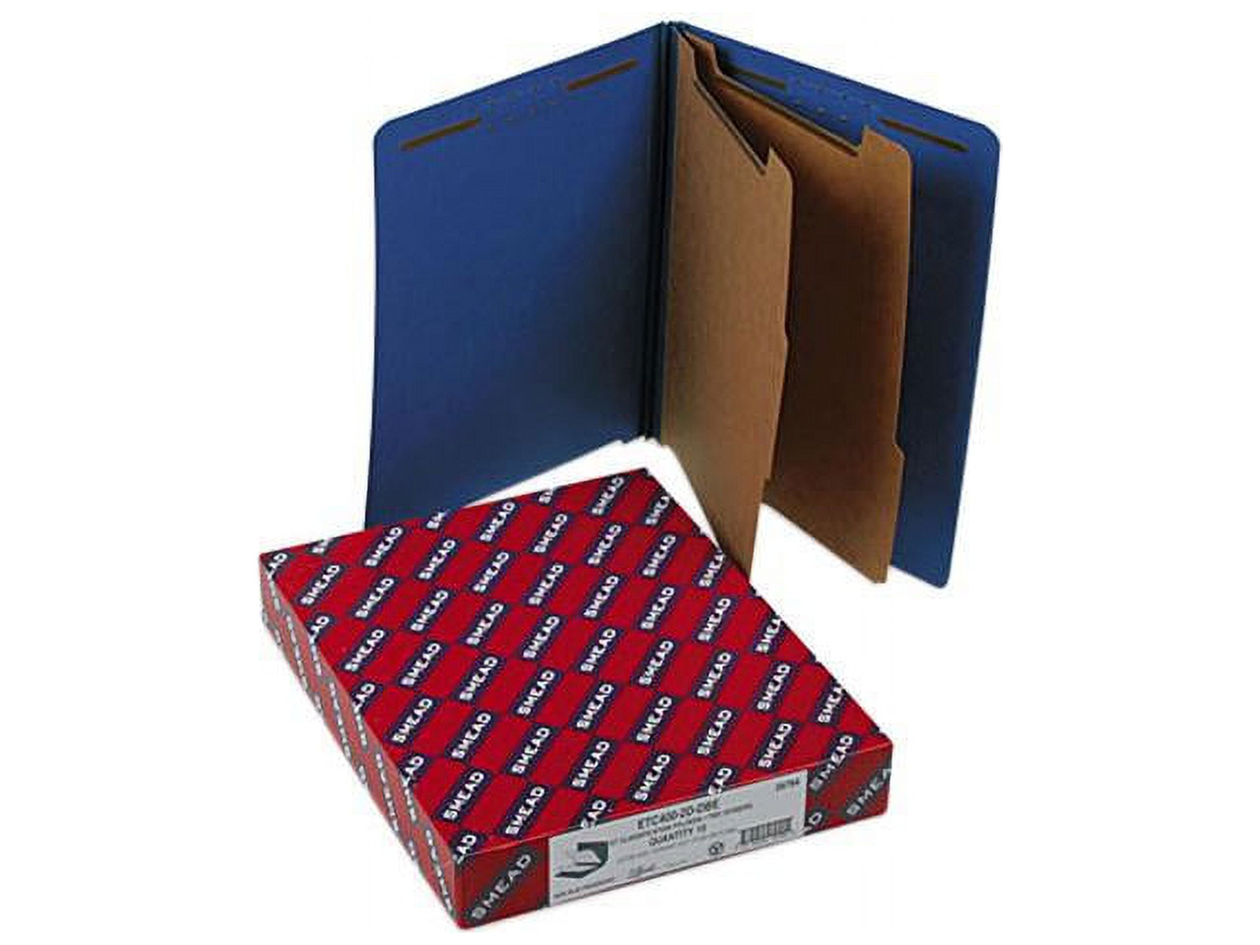 Smead 26784 Pressboard End Tab Classification Folders, Letter, Six ...